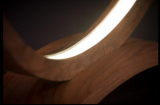 The work of art — Composition of wood and led strip light - DERUN LED