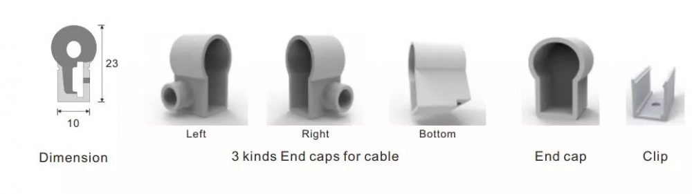 Flexible Silicone LED Diffuser Tube Channel for LED Strip Lights ...