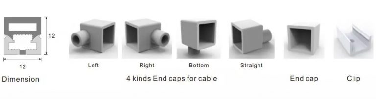 Flexible Silicone LED Diffuser Tube Channel for LED Strip Lights ...