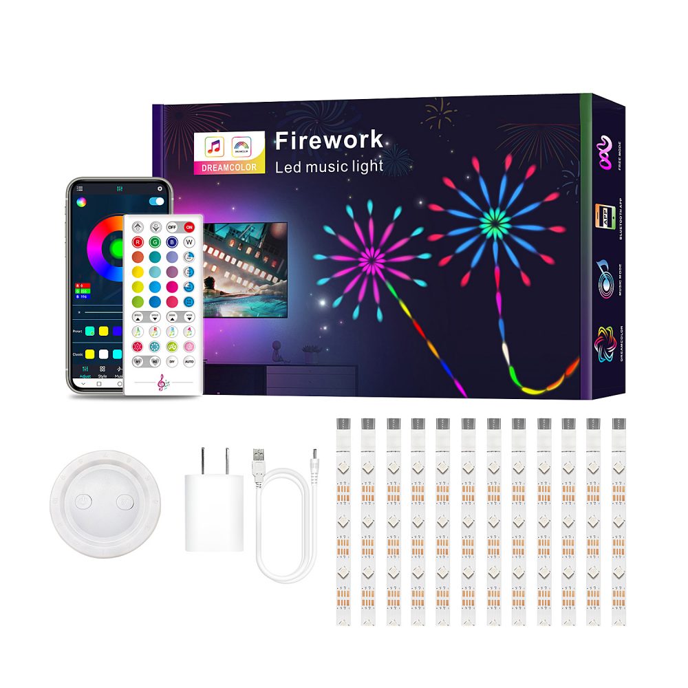 Christmas Holiday Decoration Dream Color LED Firework Strip String ...