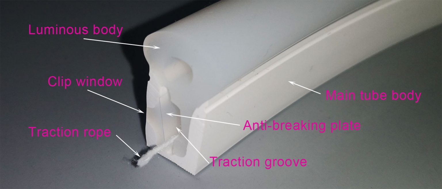 Flexible Silicone LED Diffuser Tube Channel for LED Strip Lights - DERUN LED