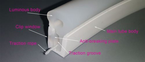 Flexible Silicone LED Diffuser Tube Channel for LED Strip Lights ...