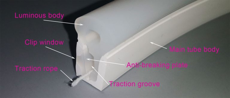 Flexible Silicone LED Diffuser Tube Channel for LED Strip Lights ...