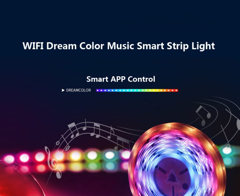 Wifi RGB Dream Color LED Smart Strip Light Kit can be Controlled with ...