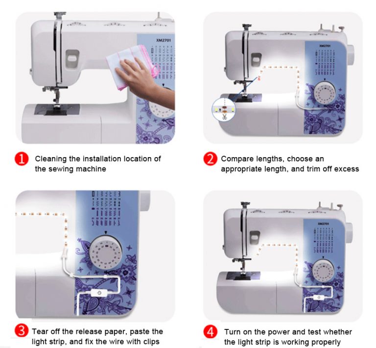 New led sewing machine strip light 5v waterproof clothing car light ...