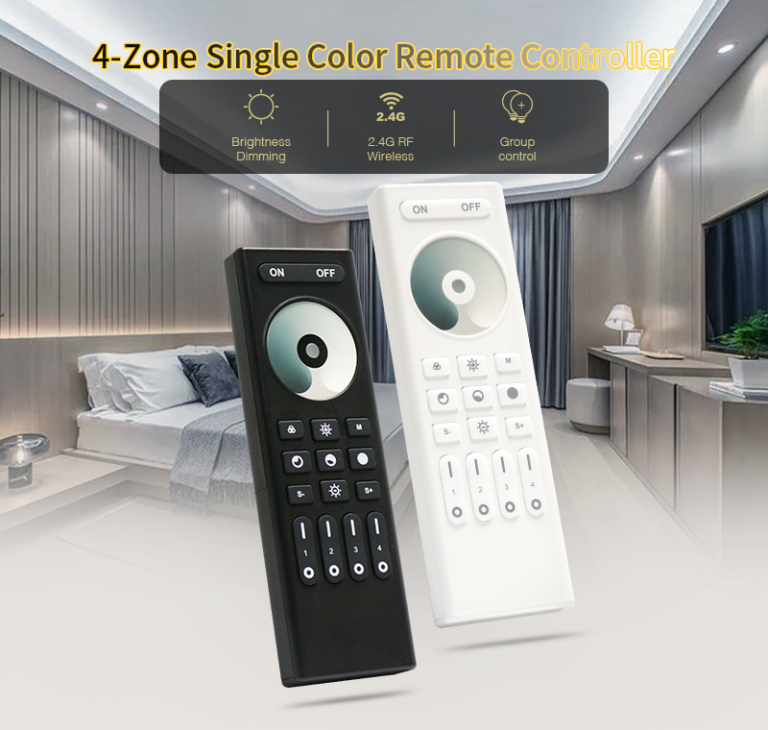 RC01RF 2.4GHz RF 4 Zone Single Color Remote Controller - DERUN LED